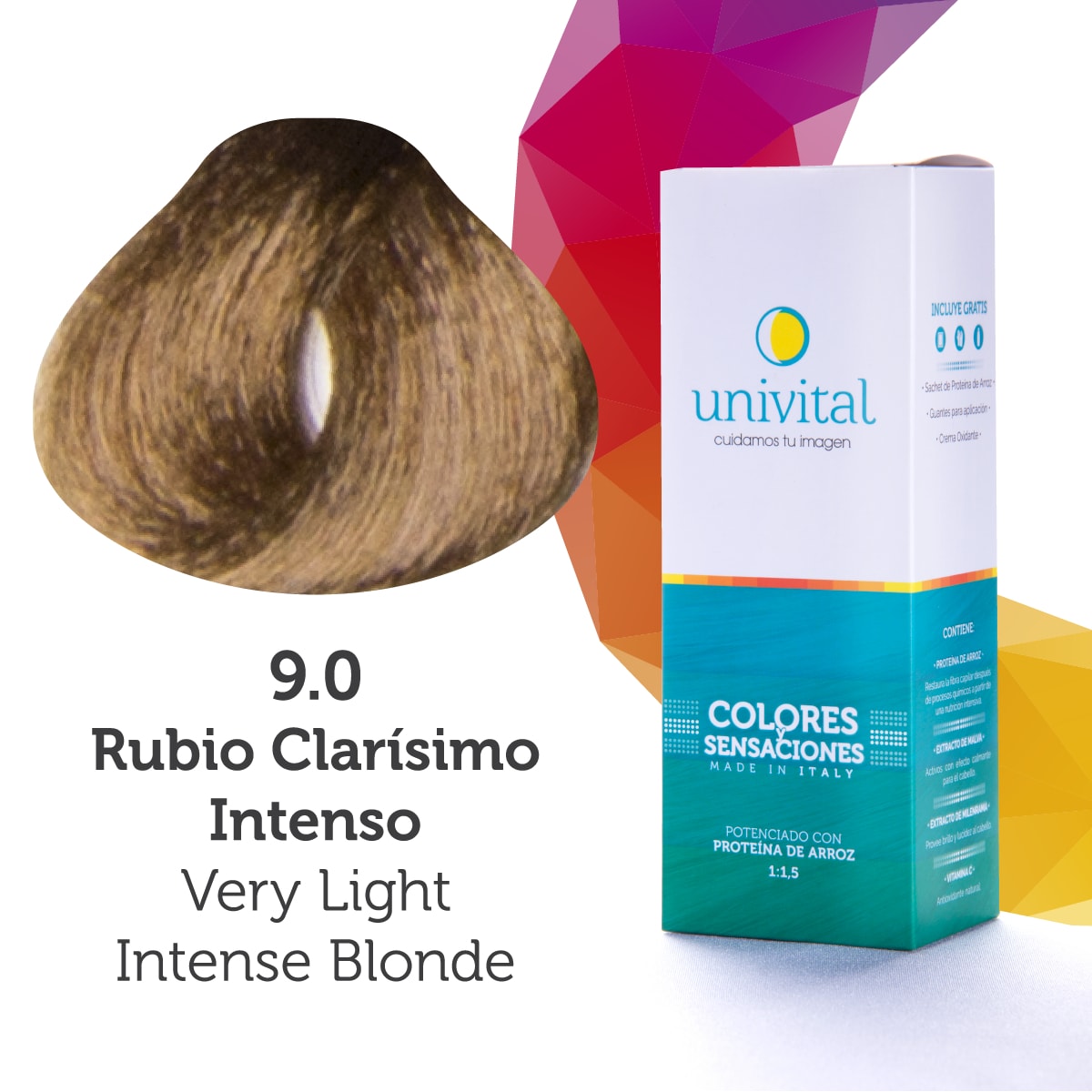 Tintura Univital | Color Rubio Clarísimo Intenso | 9.0 - Univital